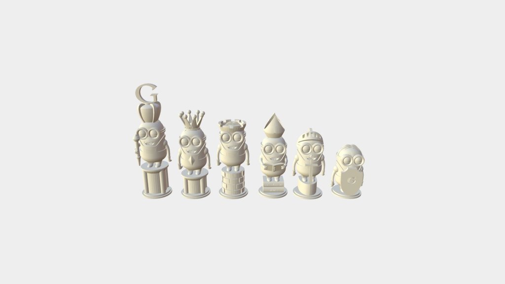 minion chess set - 3D model by KIRAKIRA [47d1da3] - Sketchfab