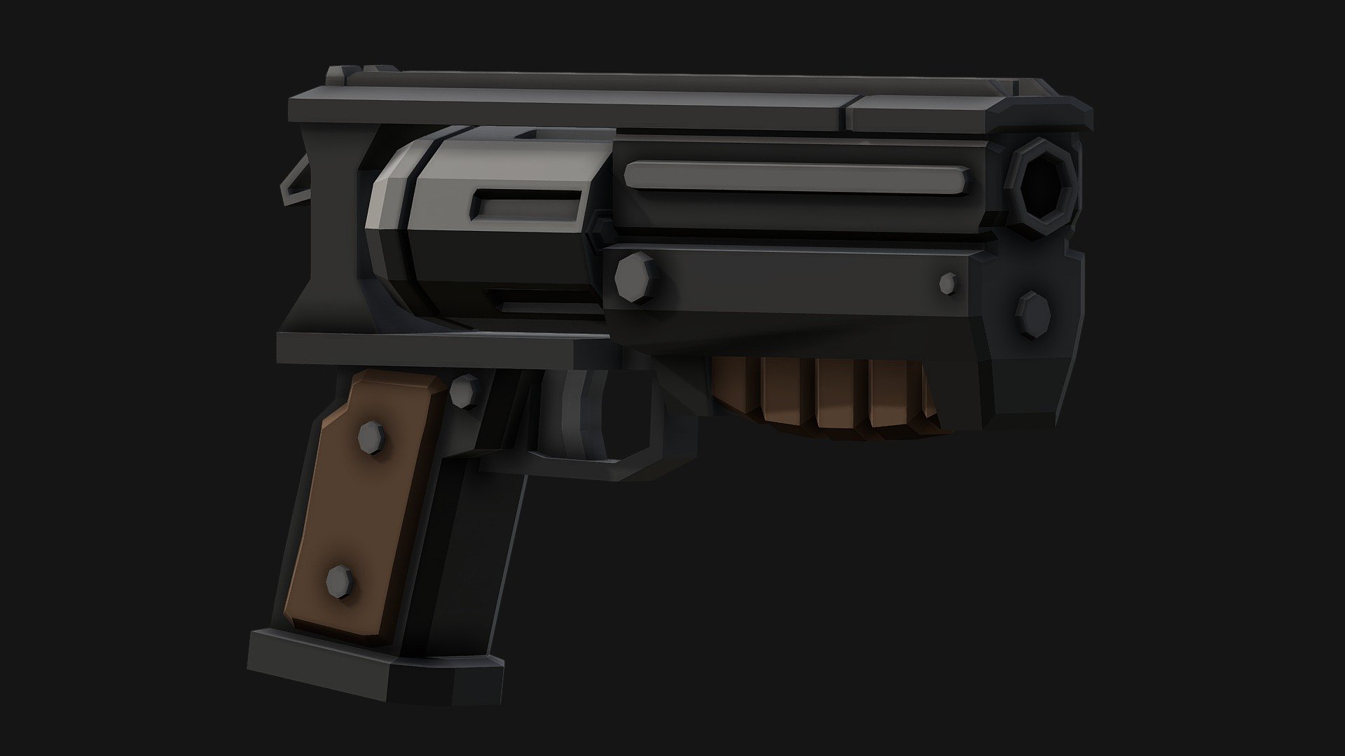 10mm Pistol (Low Poly) - 3D model by Likonisa (@likonisa3D) [47d57a3 ...