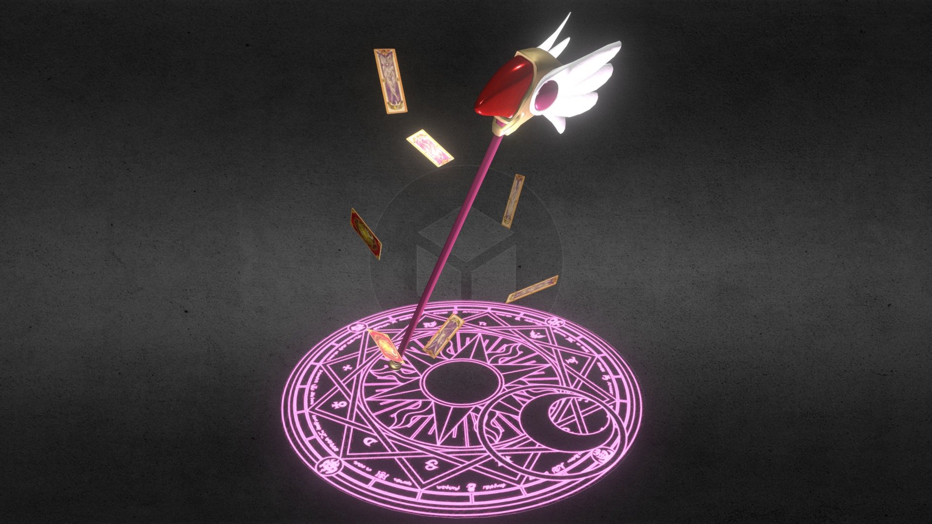Sakura´s Bird Staff - 3D model by Yandrack [47d61c8] - Sketchfab