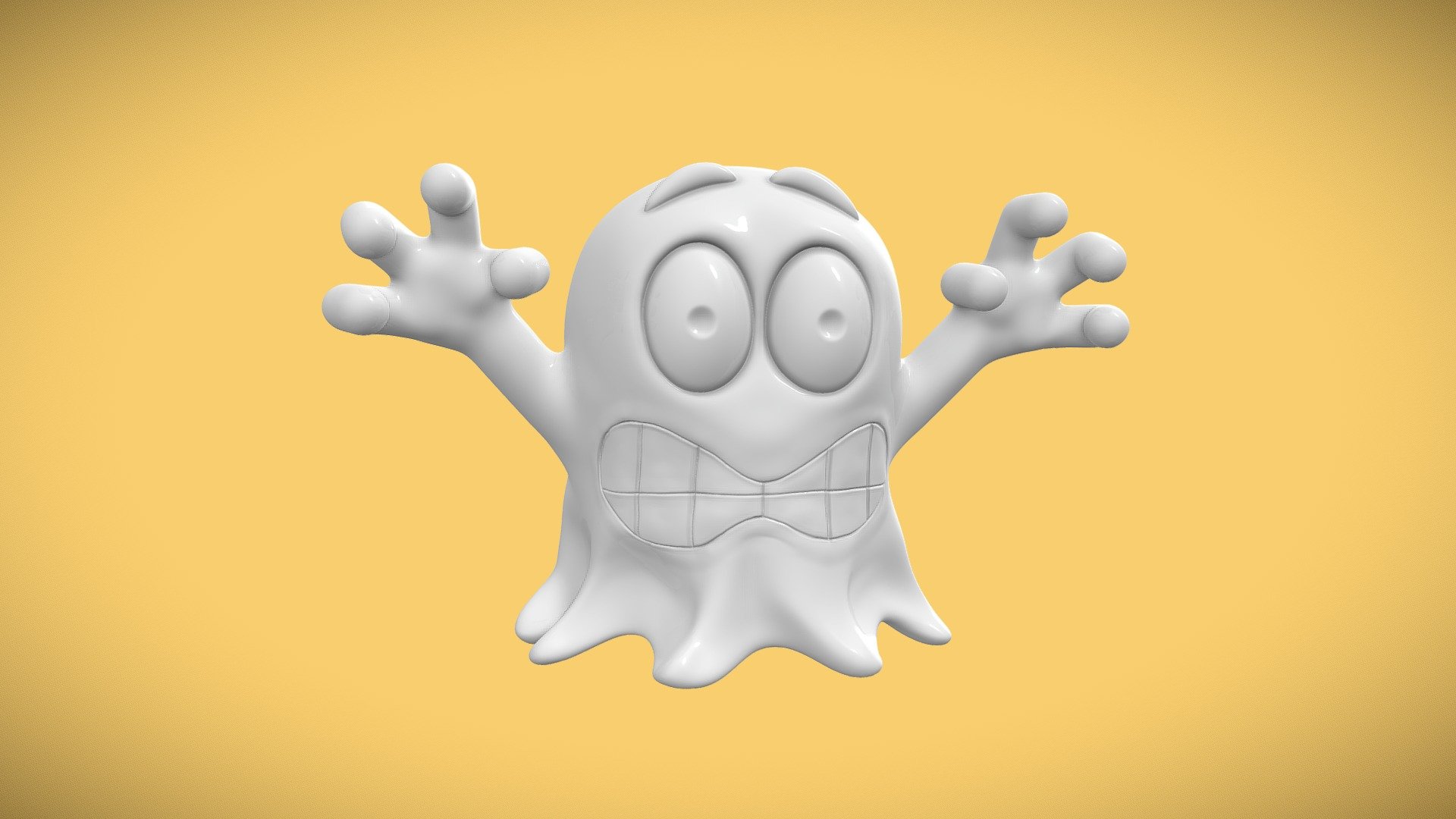 Ghost - STL - Scared - 3D model by yokaidesign [47dc799] - Sketchfab