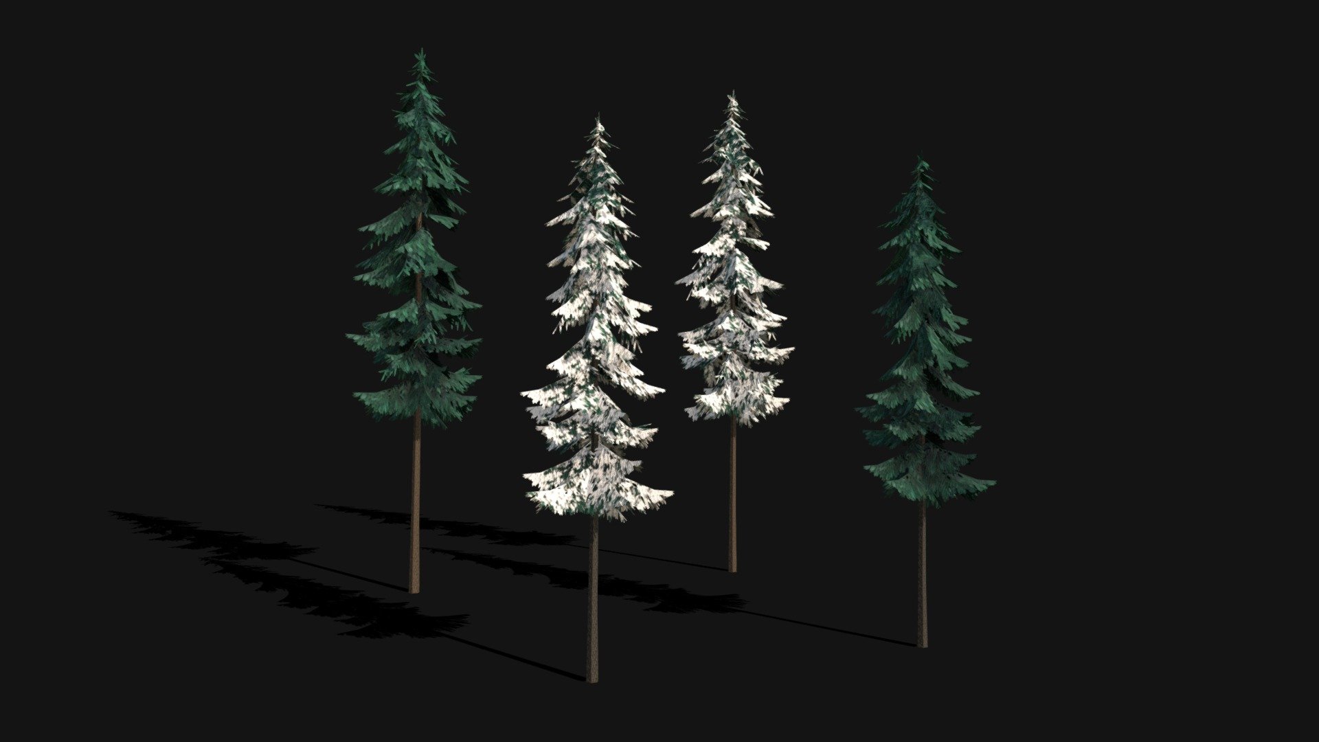 Pine Trees LowPoly - Buy Royalty Free 3D model by Xylla [47dd4eb ...