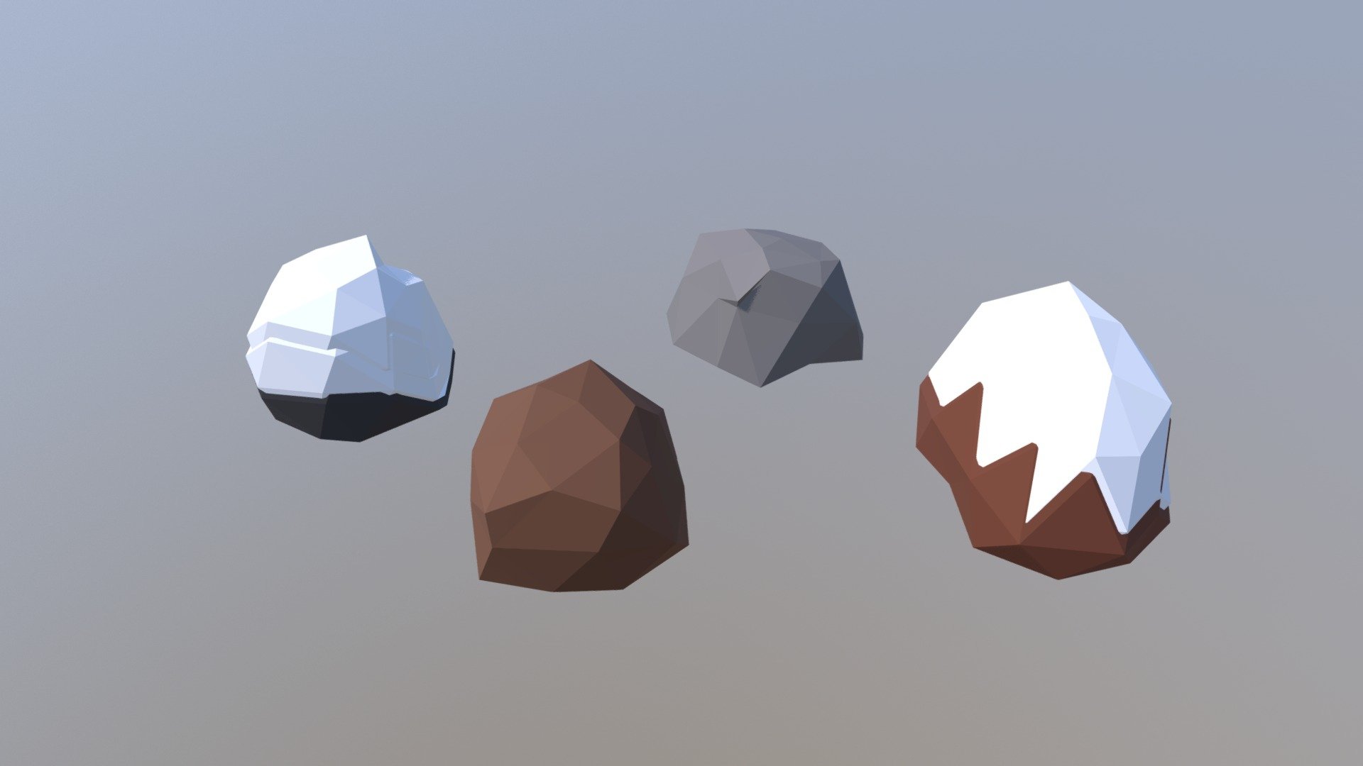 Some low poly stone models - 3D model by Scisnij [47ddf79] - Sketchfab