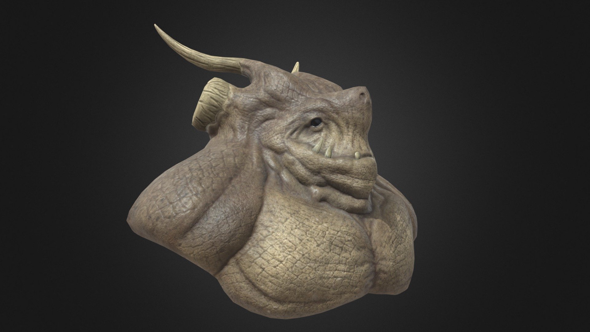 Creature Bust - Download Free 3D model by TrentsBad [47e3c9e] - Sketchfab