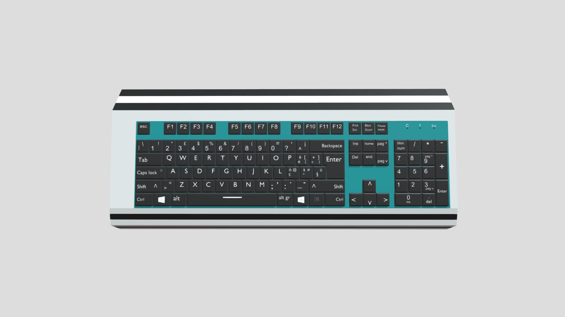 A Keyboard - 3D model by BlenderObserver (@HiImAnUser) [47eab31 ...
