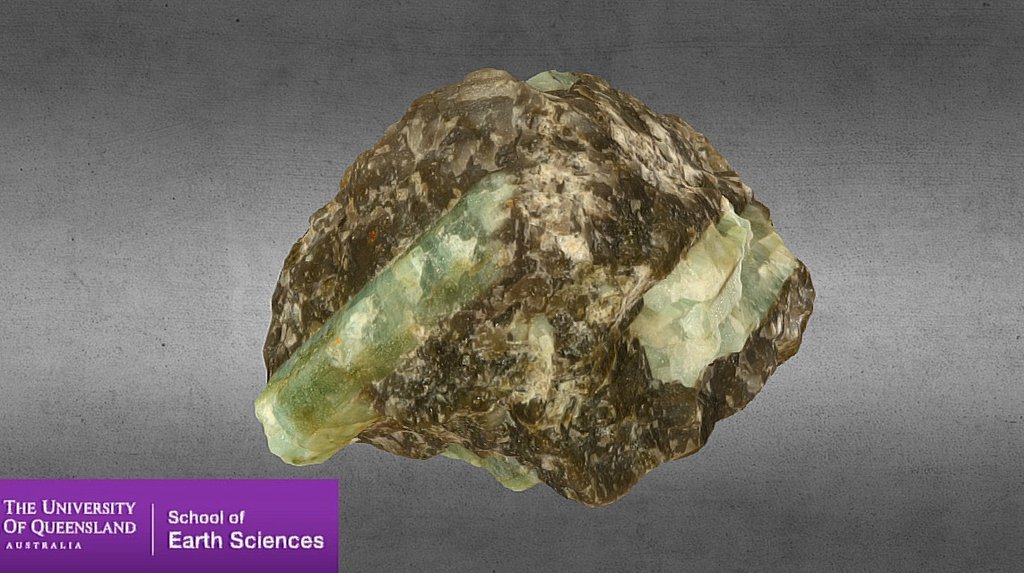 Rough Emerald in Pegmatite (Qtz + Bt) - 3D model by nate_siddle (@nate ...