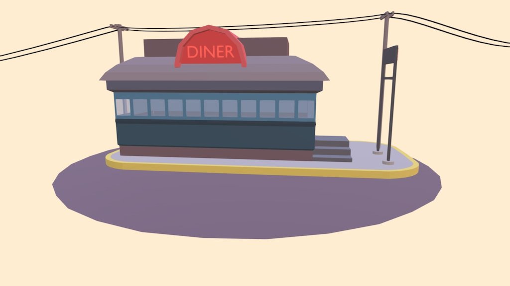 Diner - 3D model by Sorin Covor (@sorincovor) [47ef589] - Sketchfab