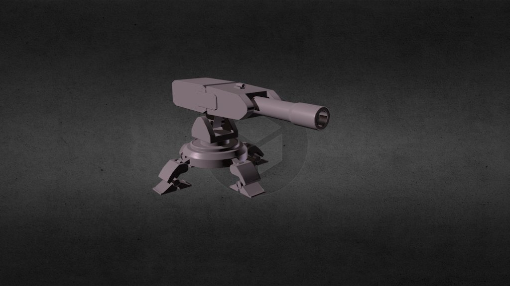 Turret Concept Model - 3D model by Kevin_Schrader [47f0889] - Sketchfab