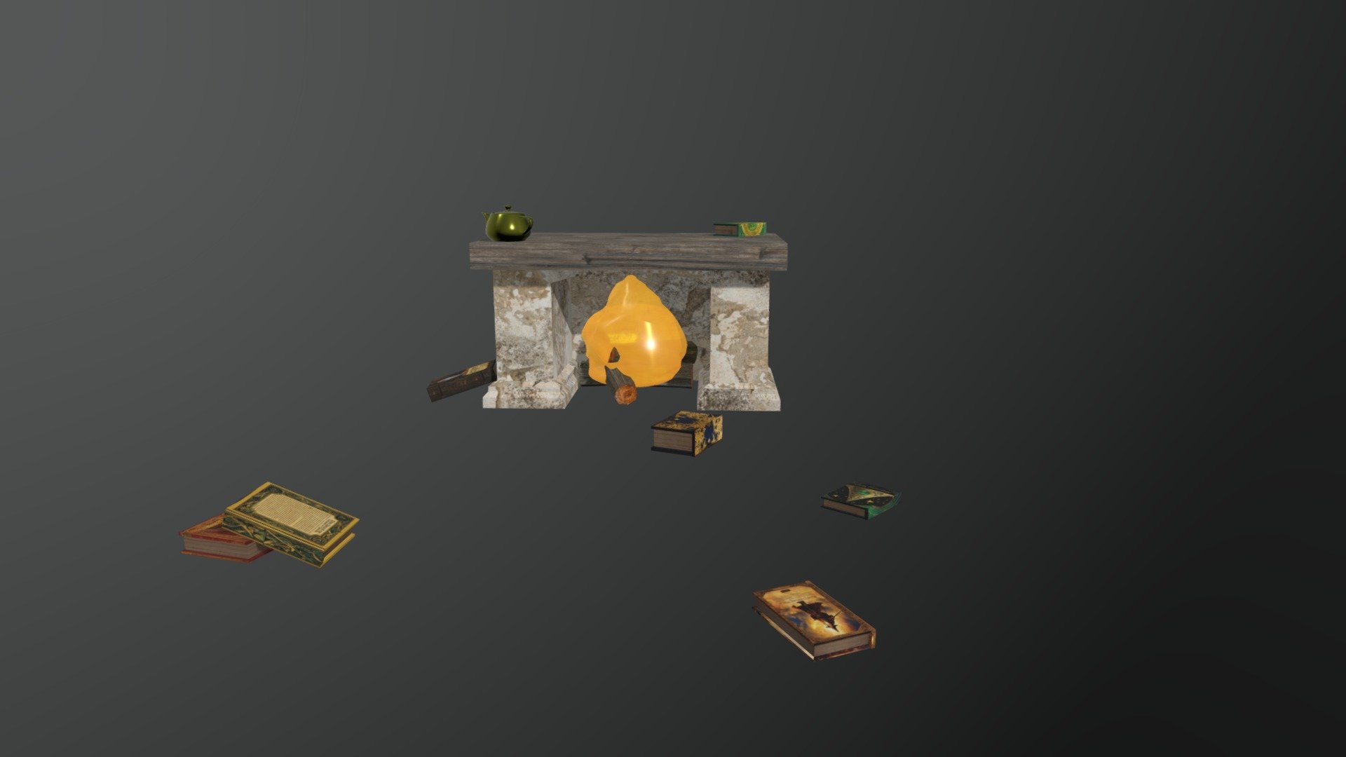 Magical fireplace - 3D model by Eno (@Eno_eno) [47f28ff] - Sketchfab