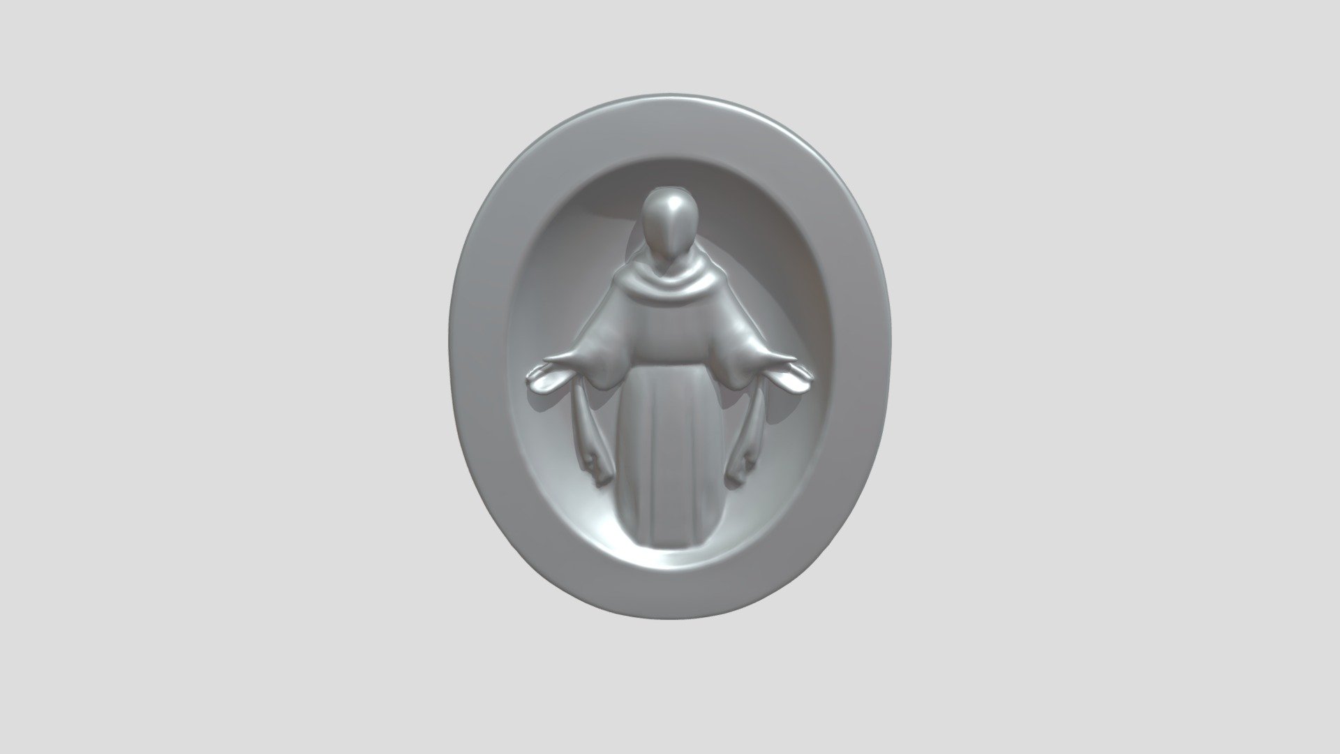 Religious figure on a medallion - 3D model by tharsotakeda21 [47f623f ...