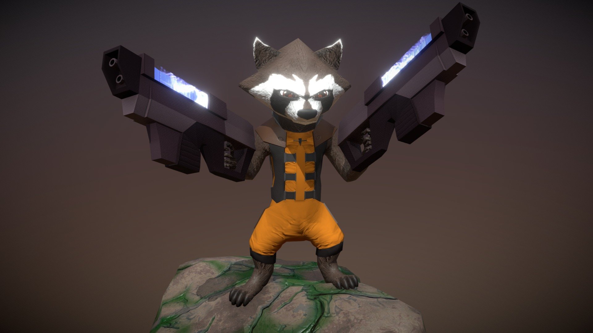 Rocket Raccoon - Guardians of the galaxy - 3D model by E.Rodrigo ...