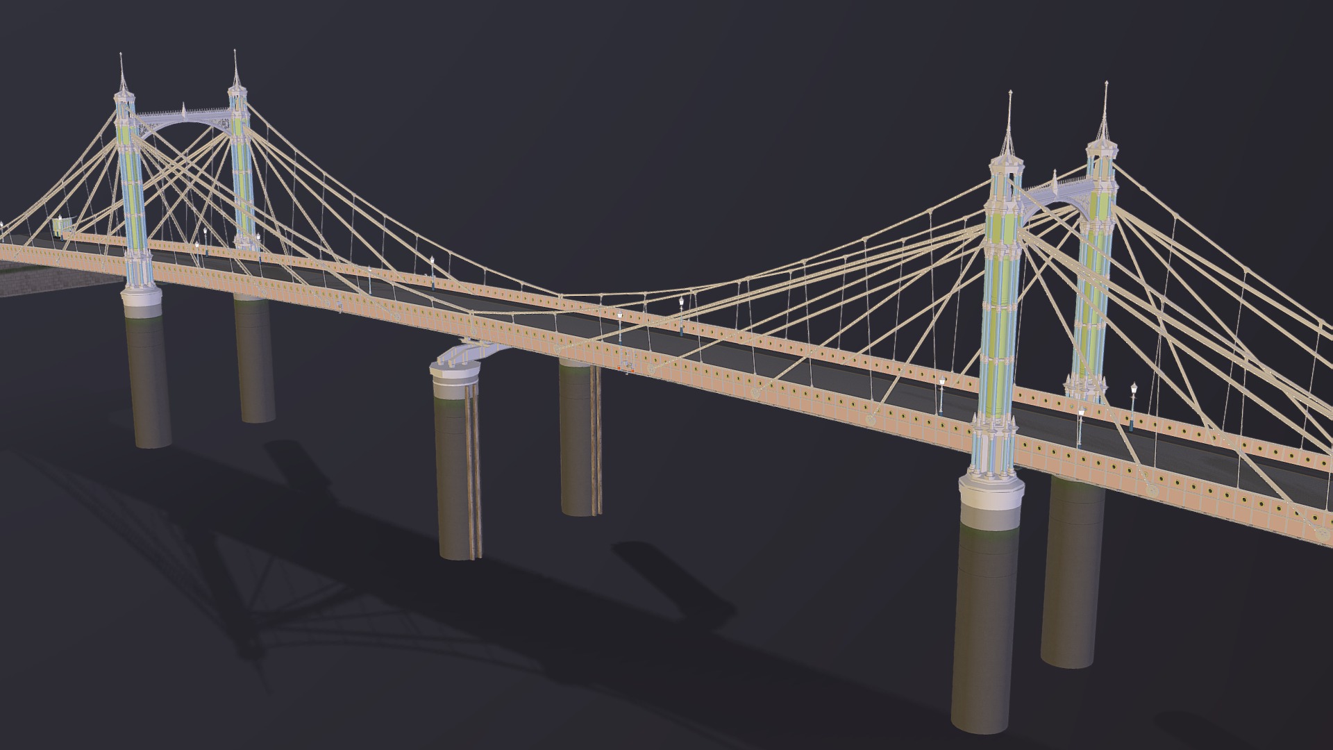 Albert Bridge - 3D model by msasurvey [47faef3] - Sketchfab