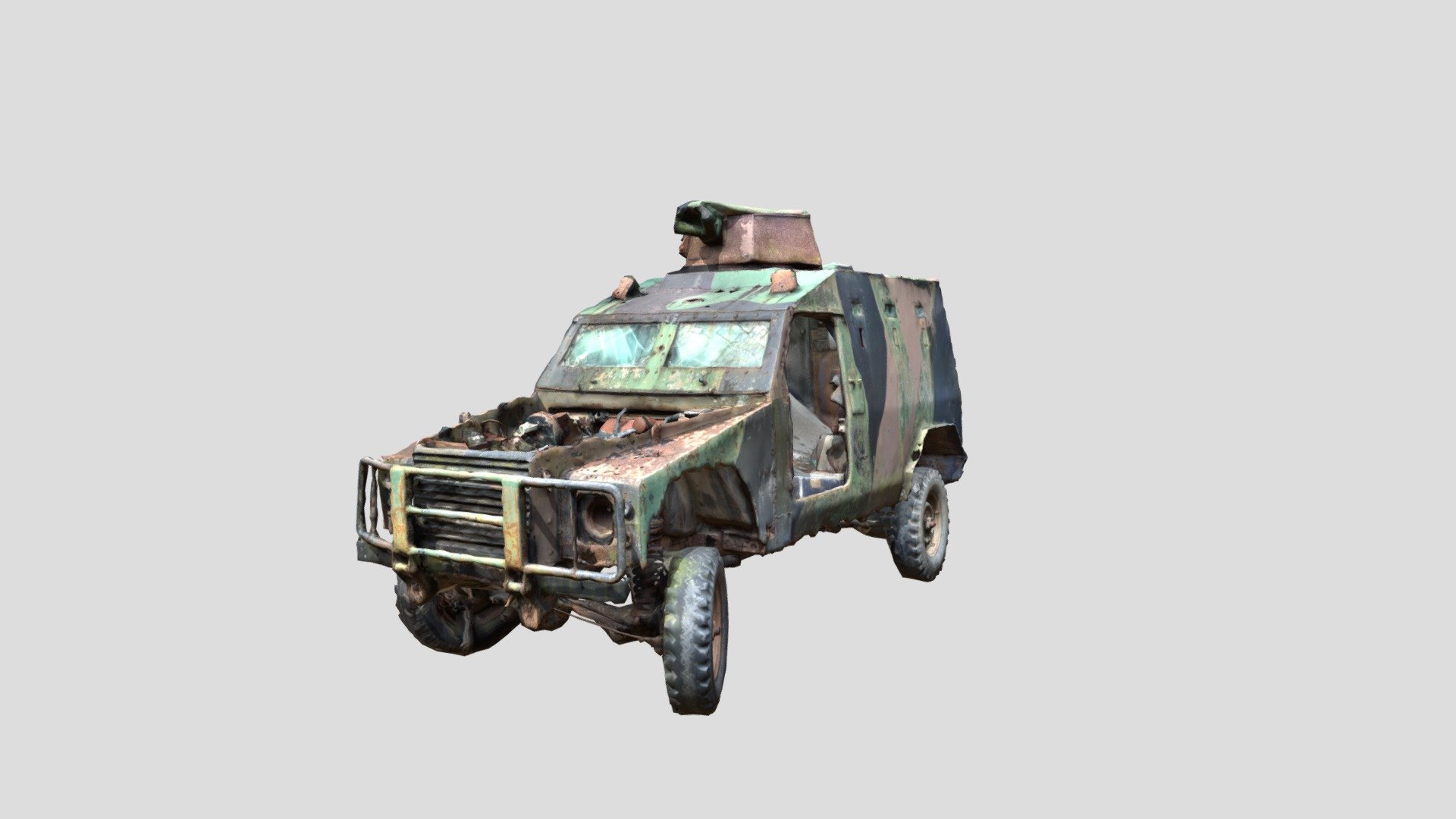 Armoured Truck - Wrecked - Download Free 3D model by robertmasiboda ...