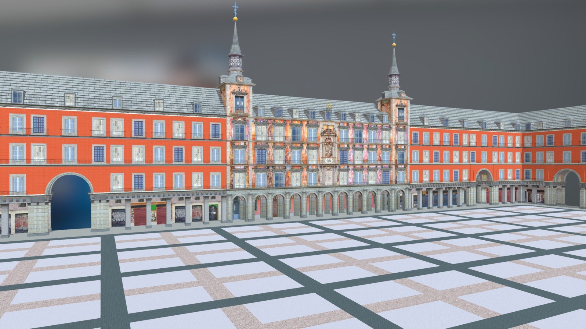 Plaza Mayor Square Madrid Paris 3d Model - 3D model by nuralam018 ...