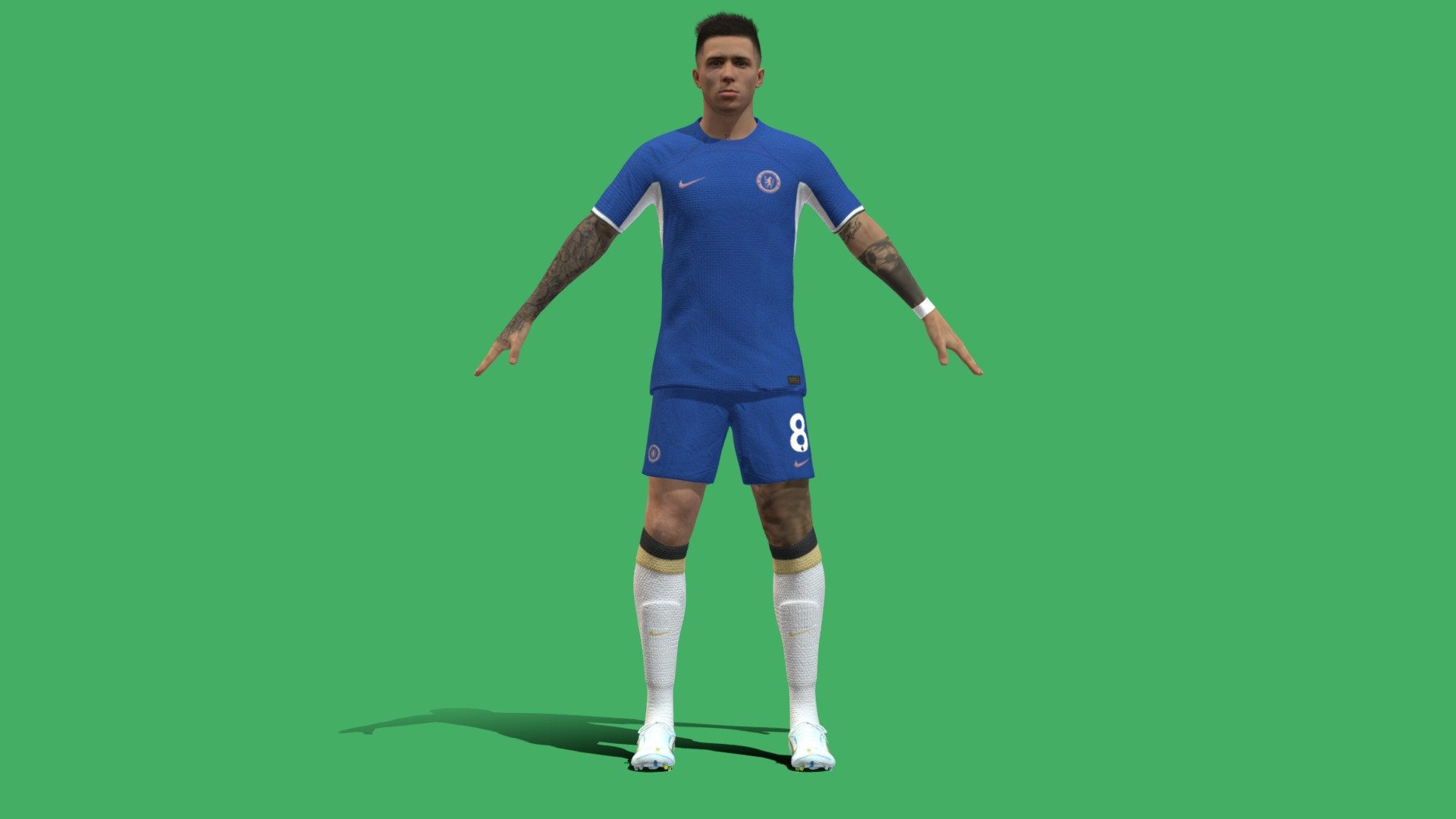 3D Rigged Enzo Fernandez Chelsea 2024 - 3D model by changjinew [4806866 ...