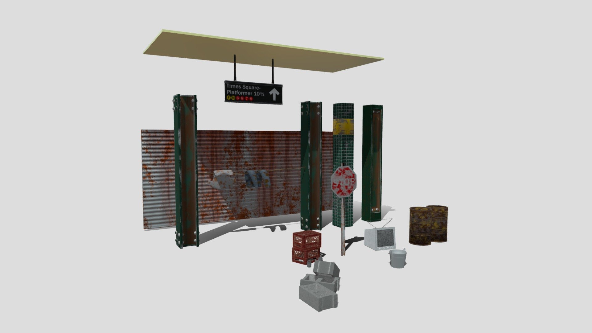 Metro Assets (3) - Download Free 3D model by NathanLong (@CaptainGalaxy ...