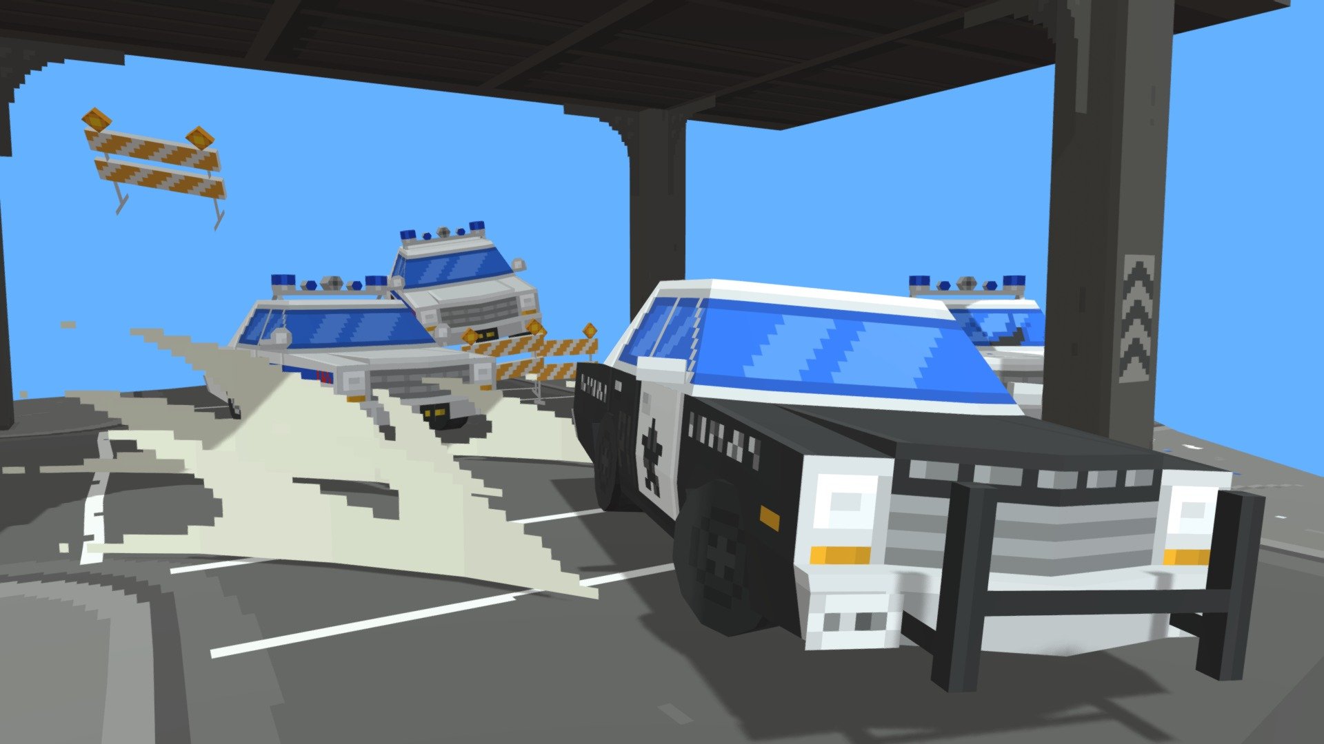 Bluesmobile Chase Diorama - 3D model by StoneRabbit [4809614] - Sketchfab