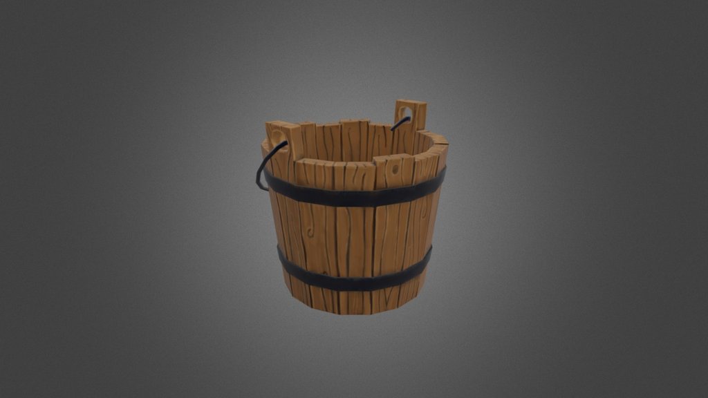 Handpainted Wooden Bucket - Download Free 3D model by McBuff [480cc34 ...