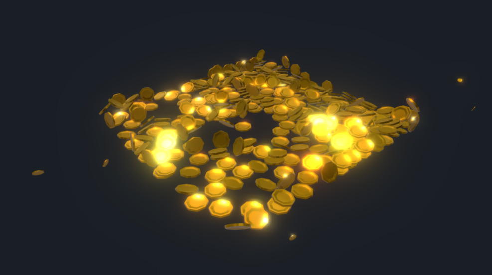 Raining Gold - 3D model by Roghroo [4816097] - Sketchfab