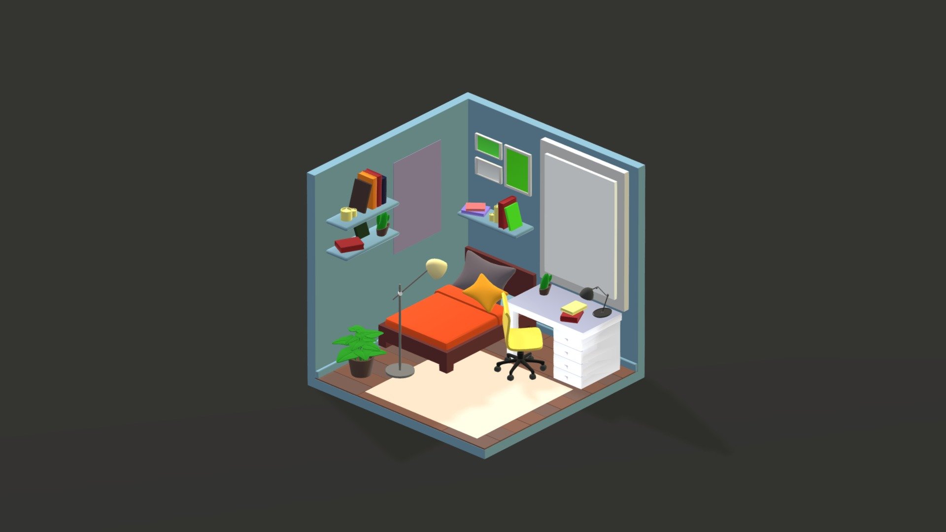 dark room - 3D model by Romanjo (@rbezverhyi) [4819281] - Sketchfab