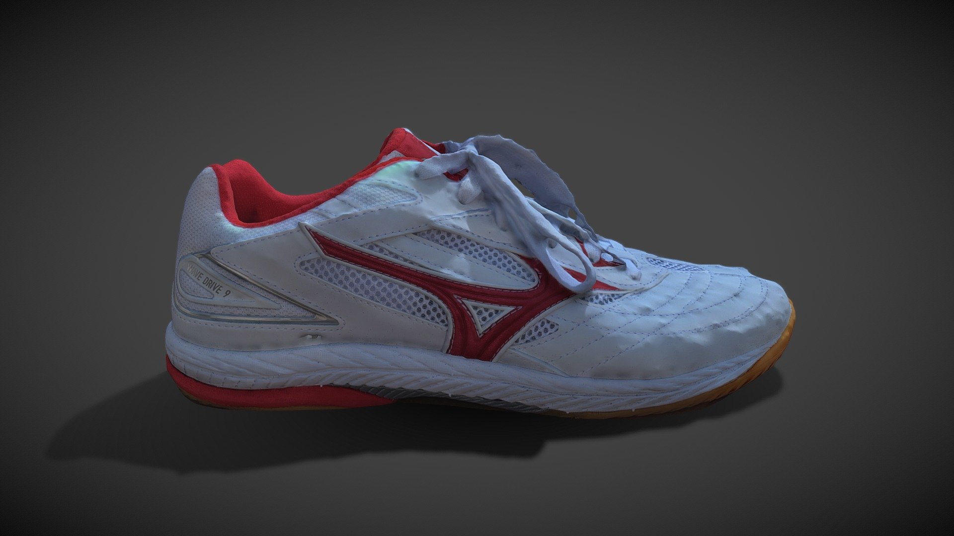 Mizuno Red Right Shoe (wave drive9) - Buy Royalty Free 3D model by ...