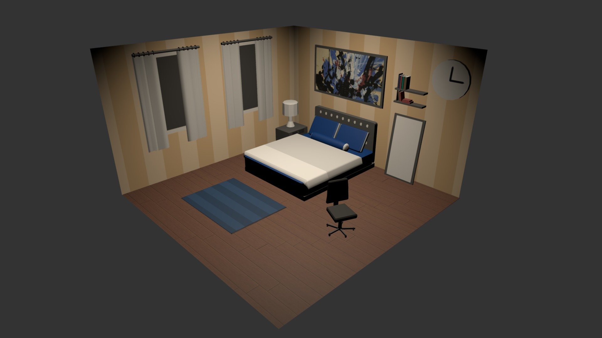 2nd half of bed room - 3D model by Sriyanni Rizanti (@sririzzzz96 ...