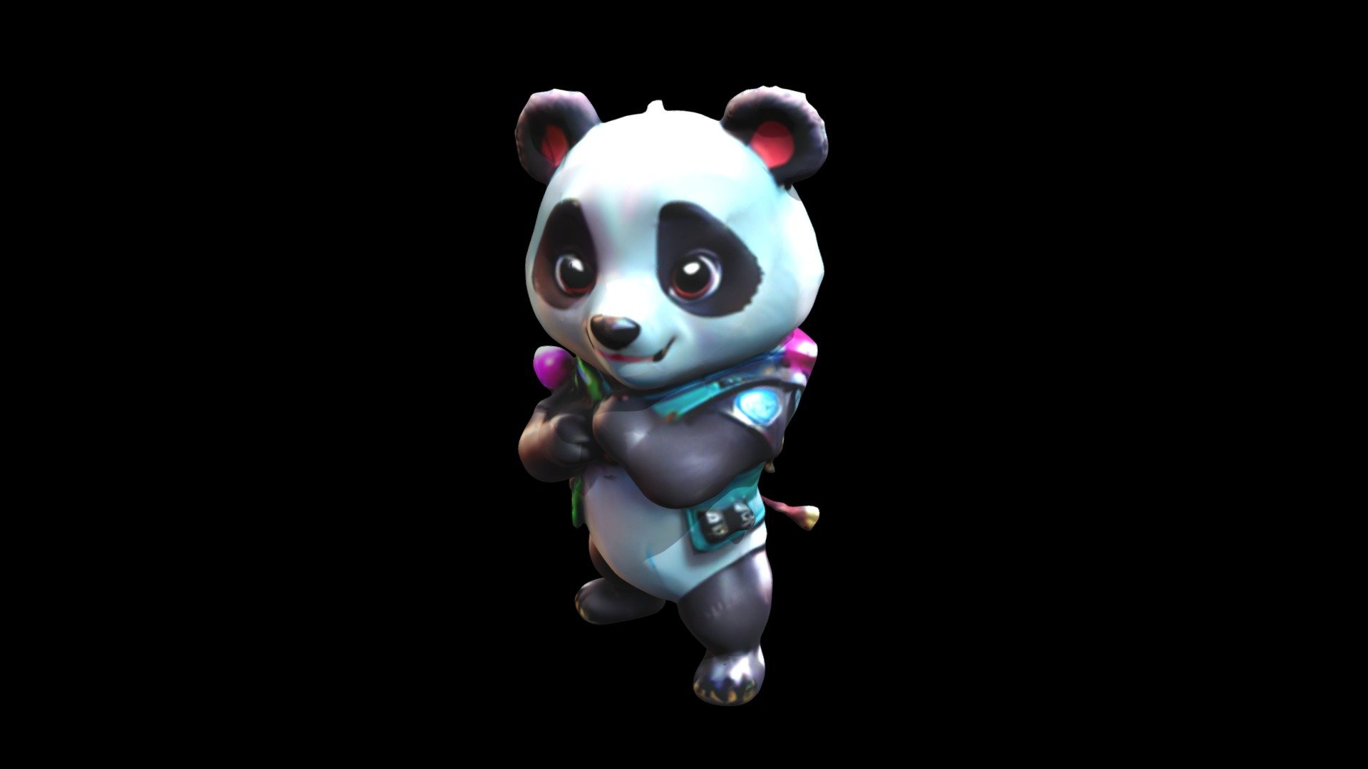 Panda from Overwatch A cartoon panda character w - Download Free 3D ...