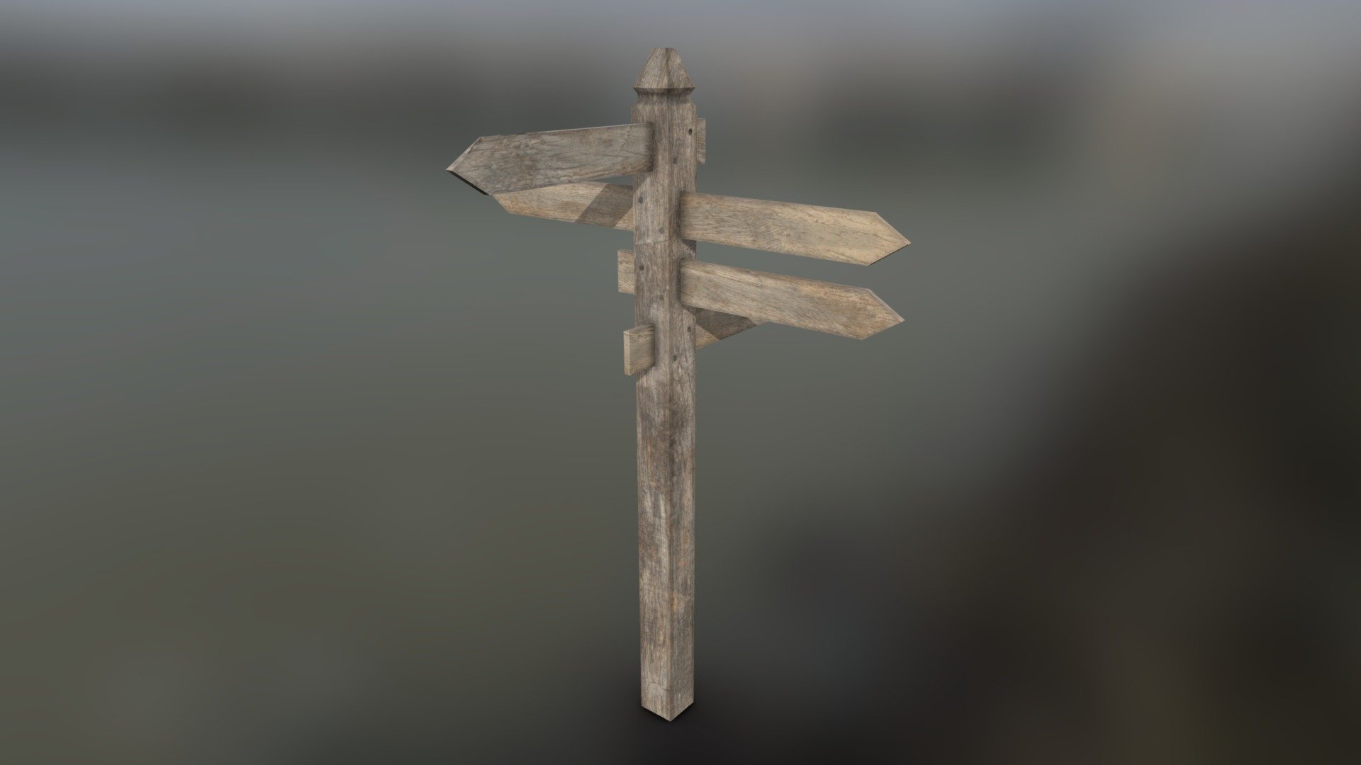 Directional Sign Post - 3D model by Grishmanovskij Anton ...