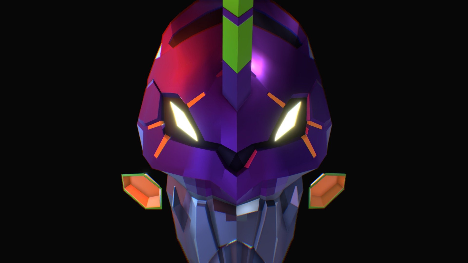 Eva-01 Mask - 3D model by -KMEHD- [4830e0a] - Sketchfab