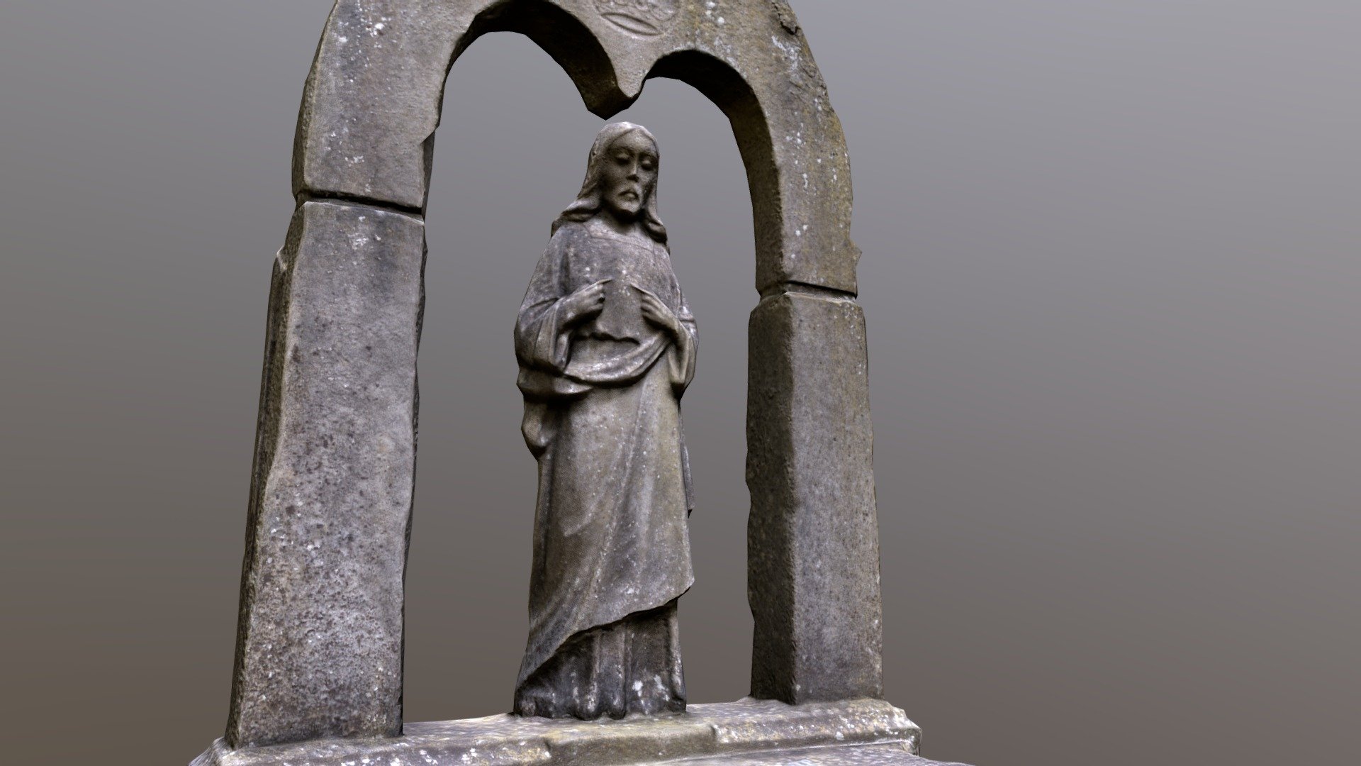 Jesus Christ in an arch grave carving - 3D model by ppashen [4830f52 ...