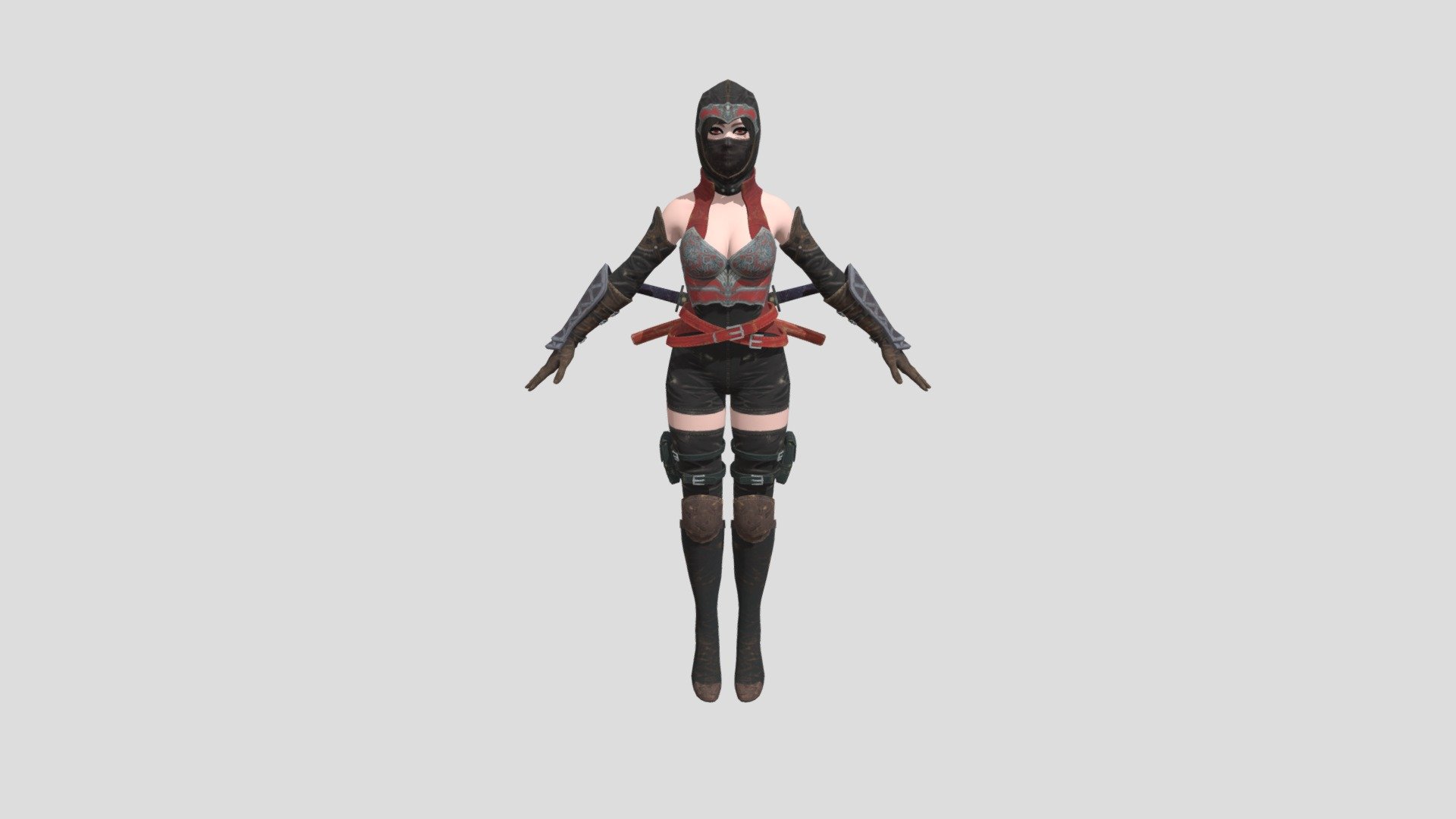 Girl kunoichi - Download Free 3D model by dima.makhotin06 [4831007 ...