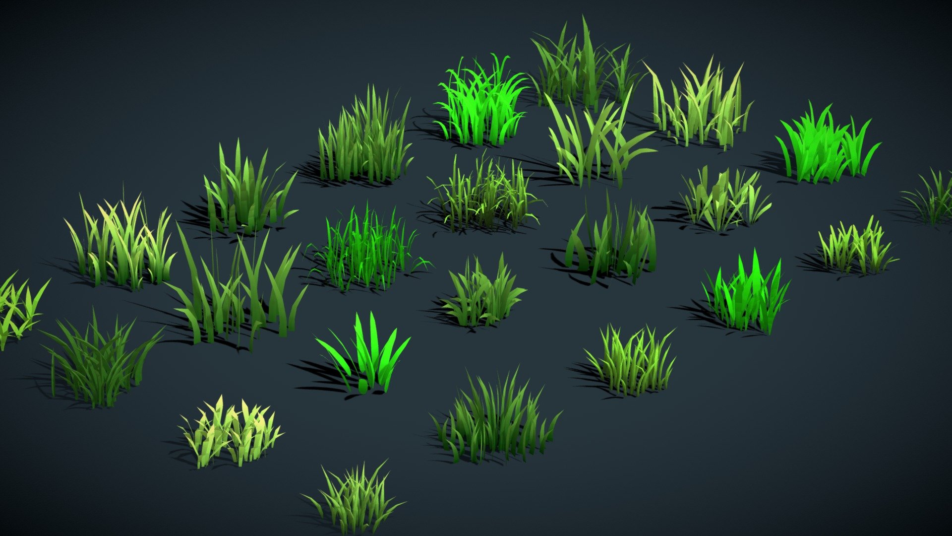 STYLIZED LOW POLY GRASS PACK VOL-9 - Buy Royalty Free 3D model by ...