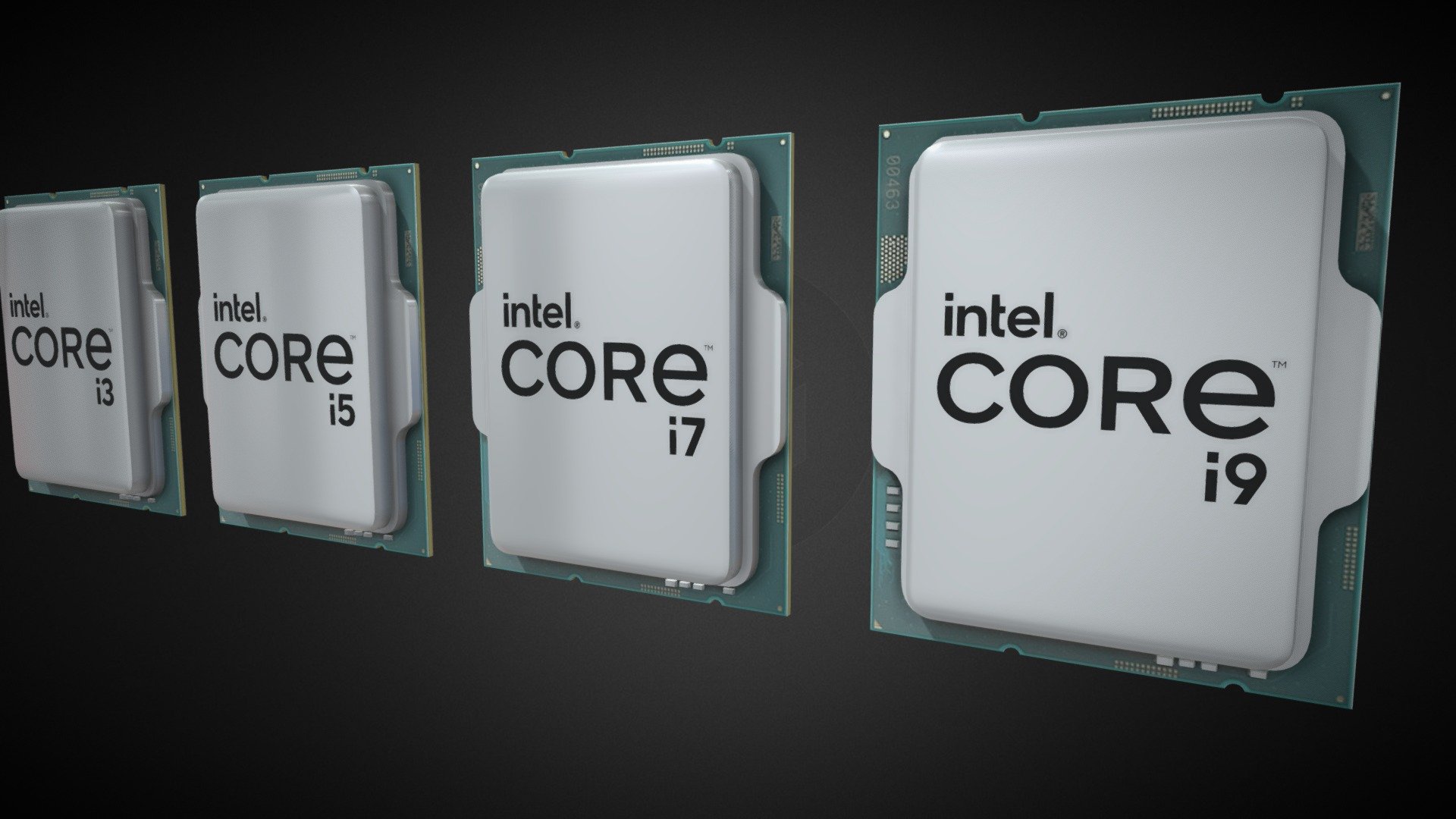 LGA1700 Intel Processors - i3, i5, i7, i9. - 3D model by Paszka ...