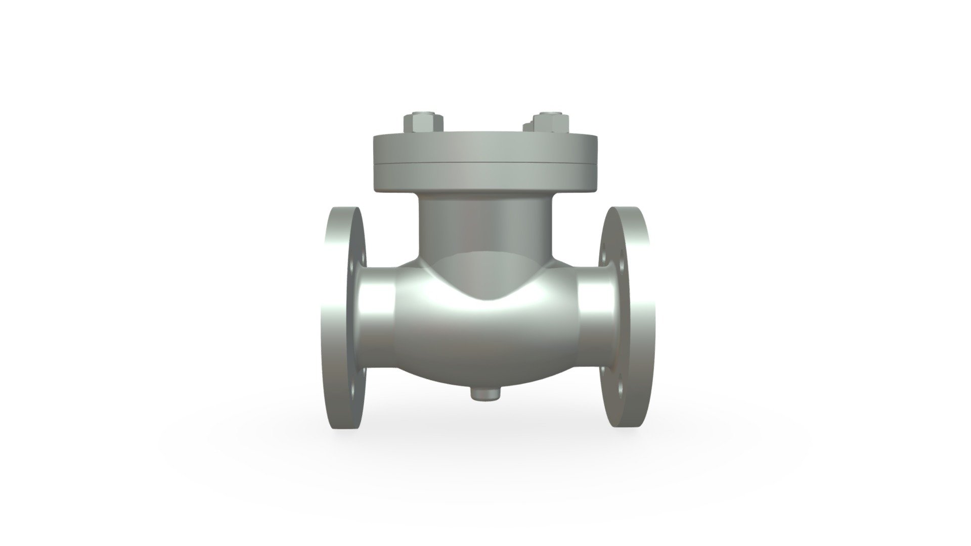 DIN-EN Flanged Swing Type Check Valve - Download Free 3D model by Freek ...