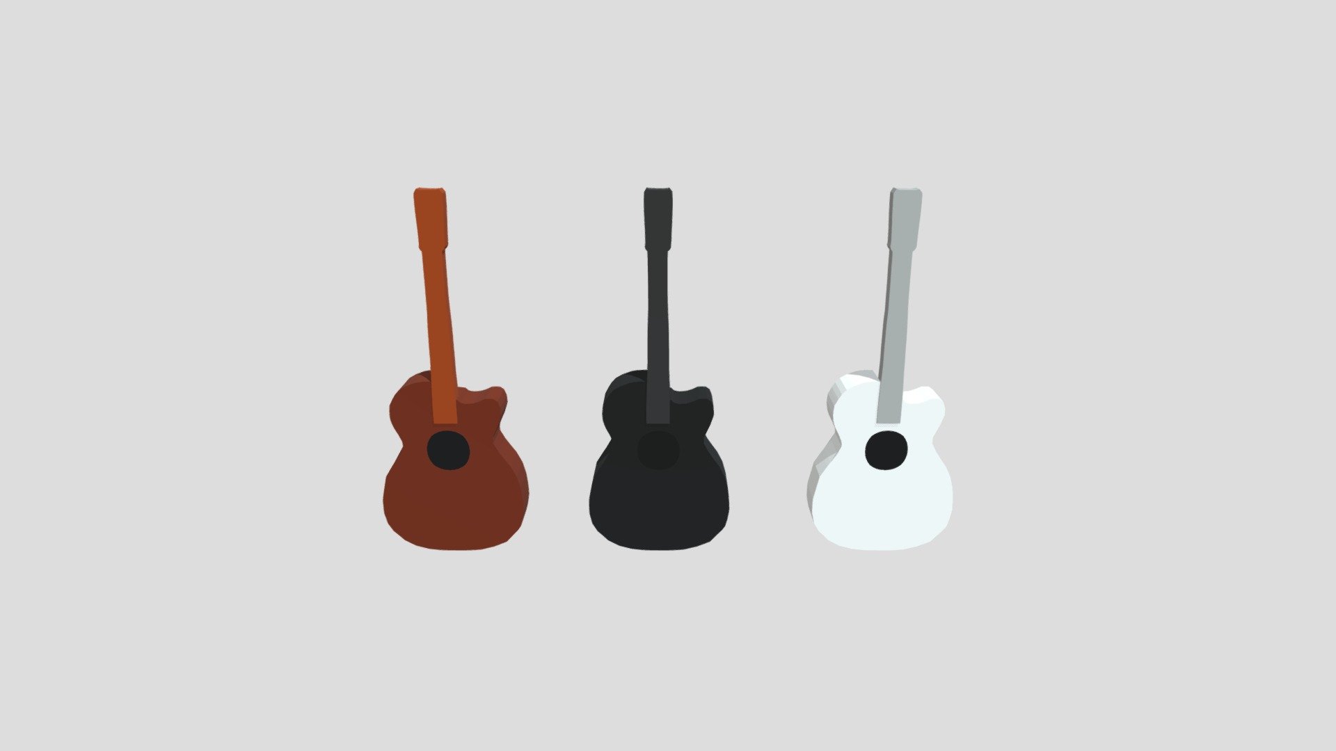 Acoustic Guitars [Low Poly] - Download Free 3D model by tw1nklebuzz ...
