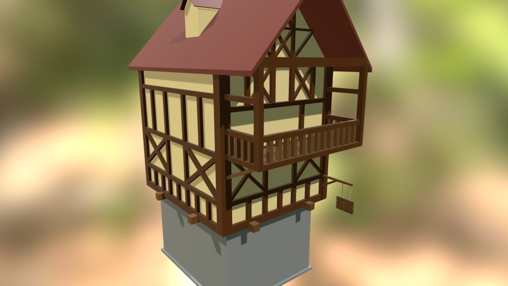 Middle age house 3 - 3D model by marie brodeur (@marie_brodeur ...