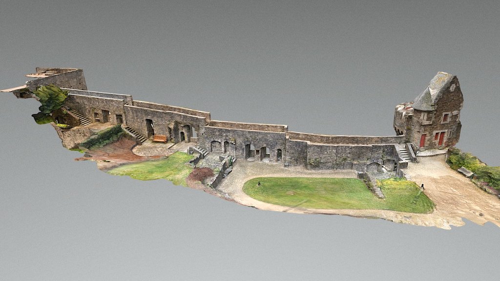 Rempart Scenery 1 - Upper part Draft - low poly - Download Free 3D ...