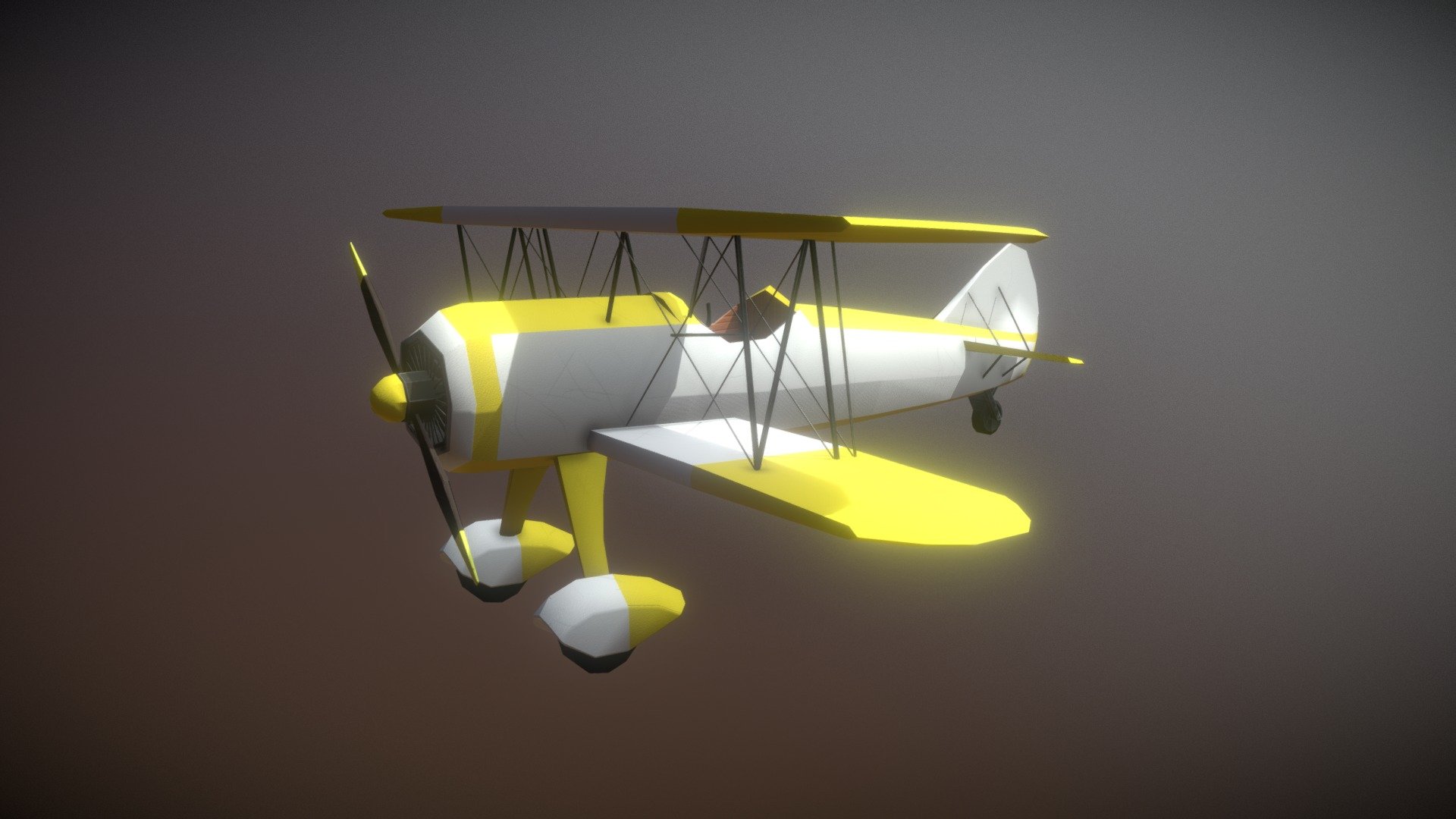 Game Ready Aeroplane Yellow Low Poly - Buy Royalty Free 3D model by ...