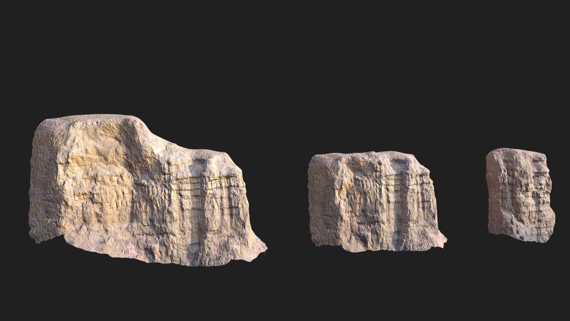 Big Desert Cliff Set Scan - Buy Royalty Free 3D model by Per's Scan ...