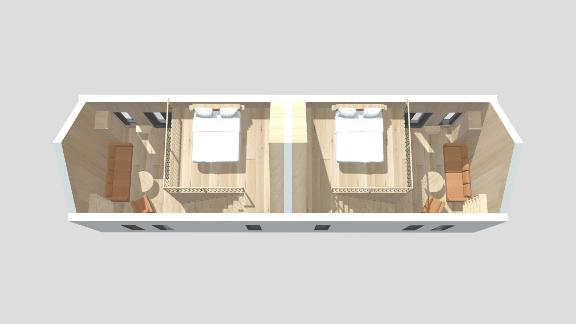 DOUBLE HOUSE | 250-V.0.2.0-S-MEZ-2x45 | Interior - 3D model by zewaho ...