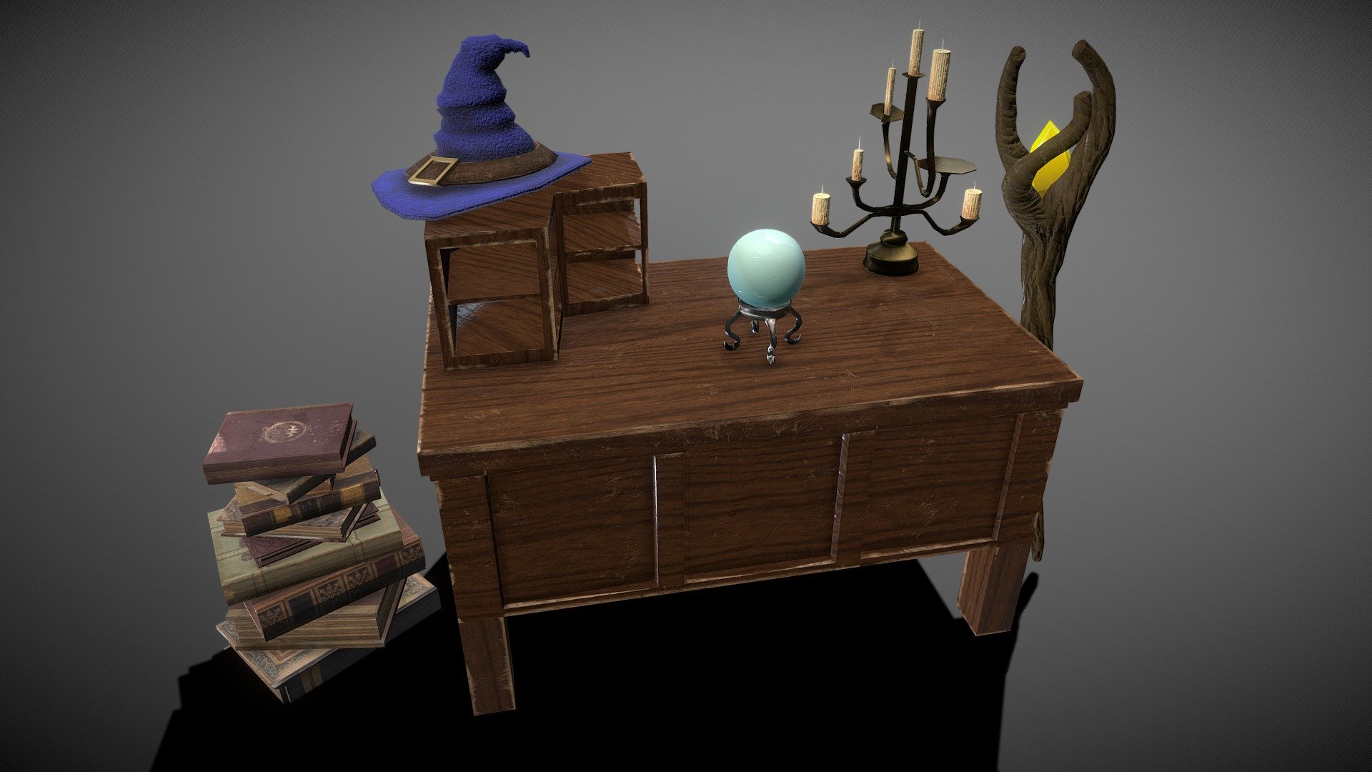 Wizard's Study - 3D model by FreakazoidRobot [4847409] - Sketchfab
