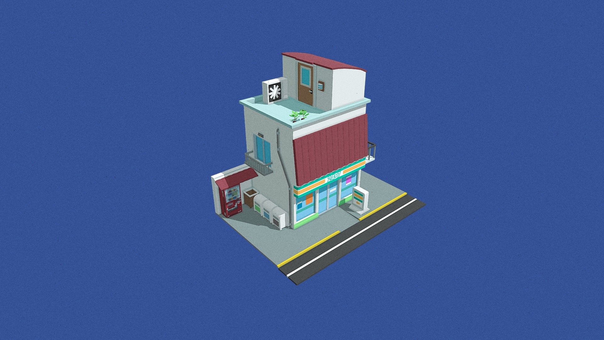 Convenience store - 3D model by Seven.Four [48492ae] - Sketchfab