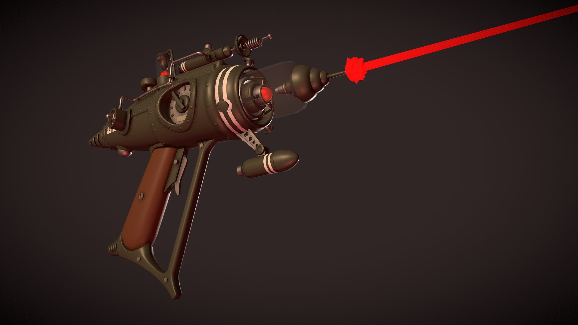 Retro Lasergun_DRAFT - 3D model by OlegatoRUS [484937f] - Sketchfab