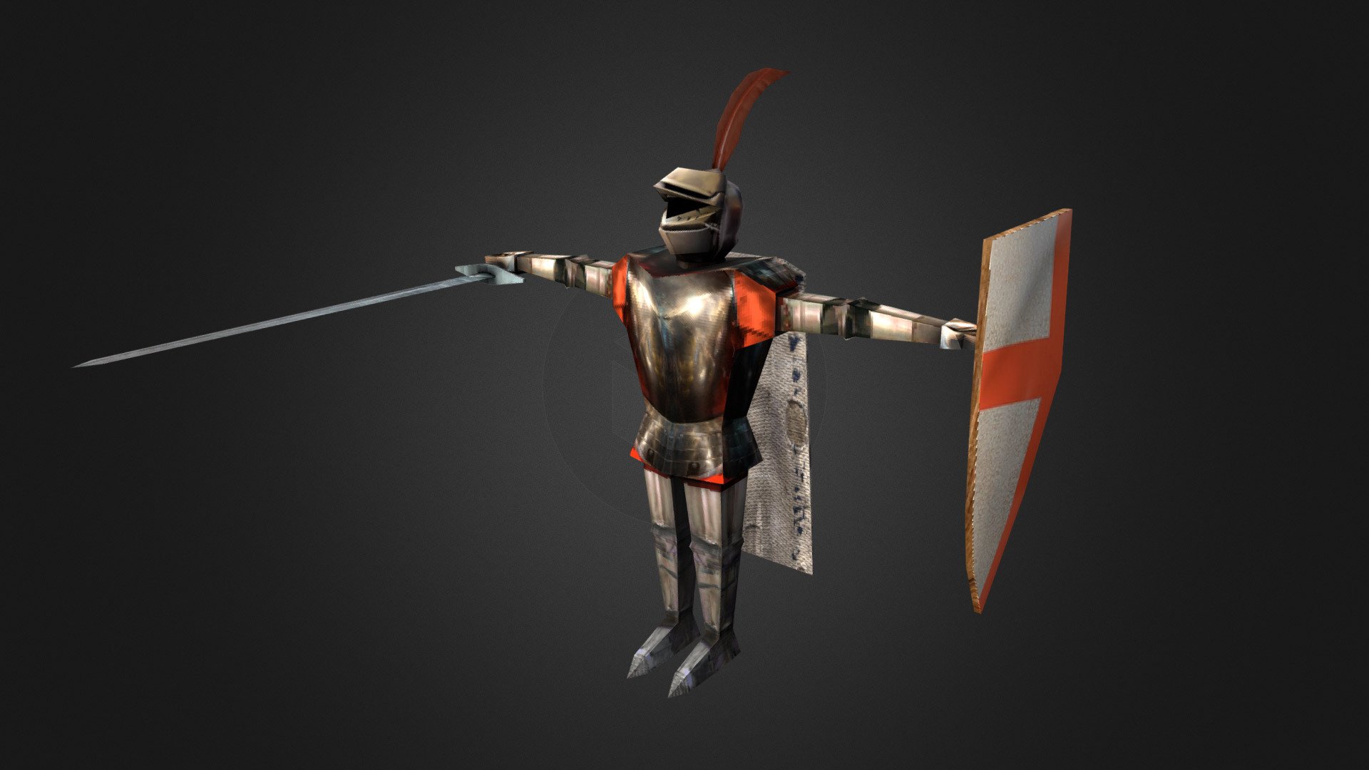 Knight Character, Retro Style, Game Ready - Download Free 3D model by ...