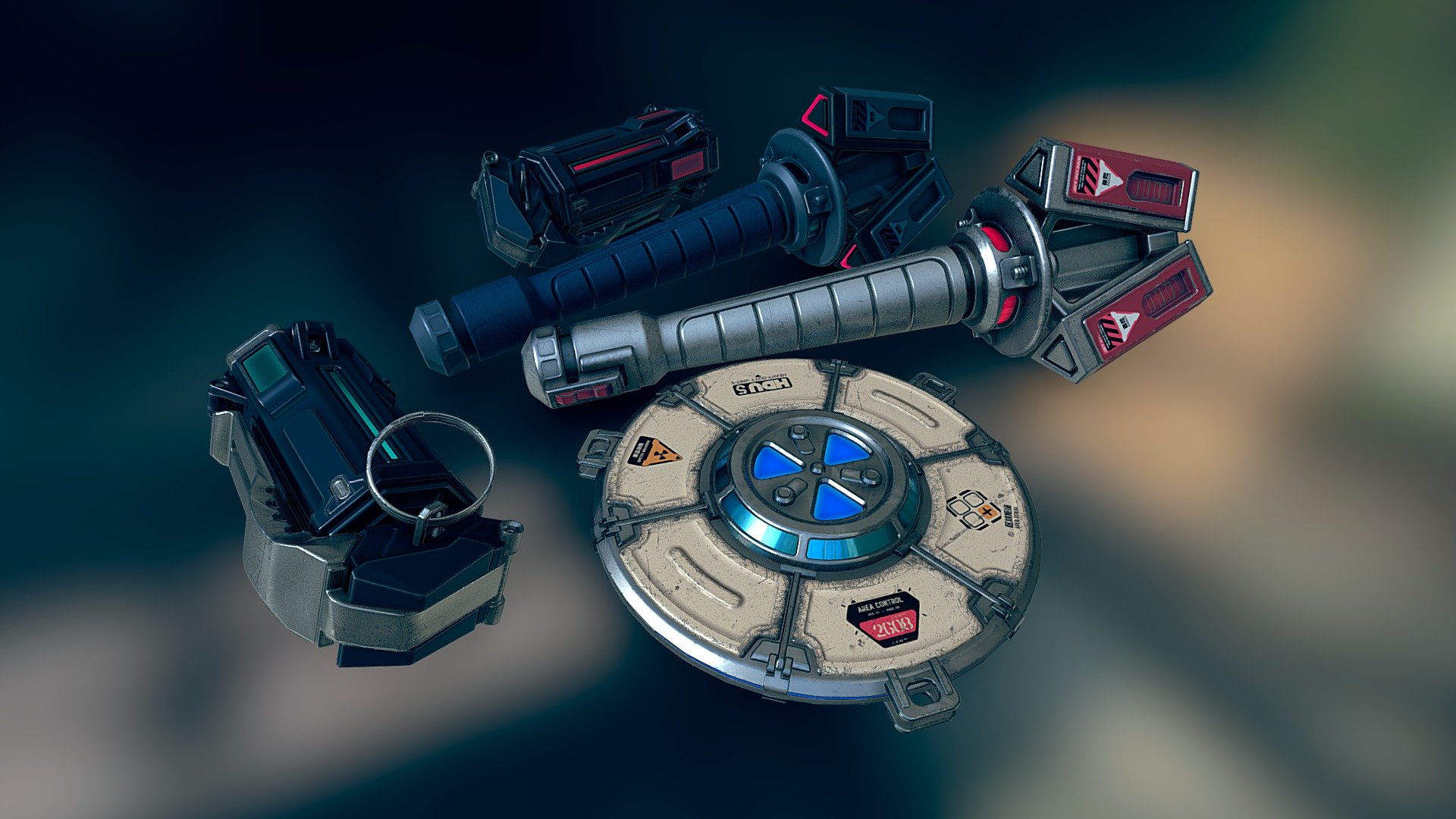 Sci-Fi Grenades - 3D model by Sharpsterman [484a57f] - Sketchfab