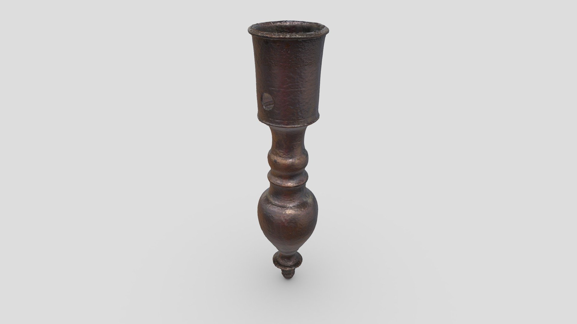 Kaarshouder van koper / Copper candle holder - 3D model by Maritiem ...