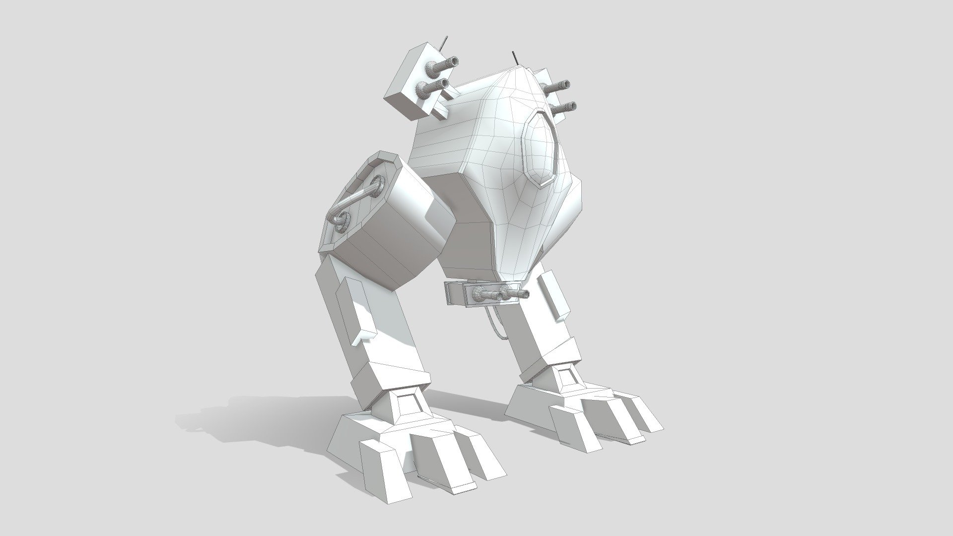 Vehicle - Mech - Limited Faces Challenge - 3D model by Greevin [485039c ...