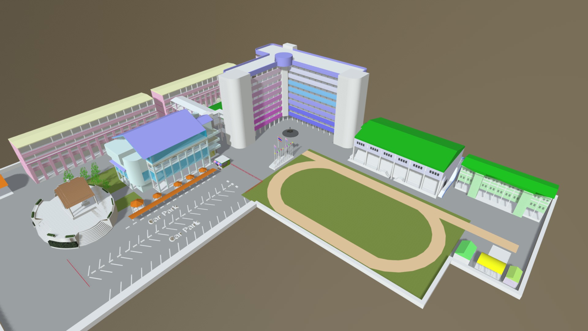 Suankularb Wittayalai Rangsit School - Download Free 3D model by ...