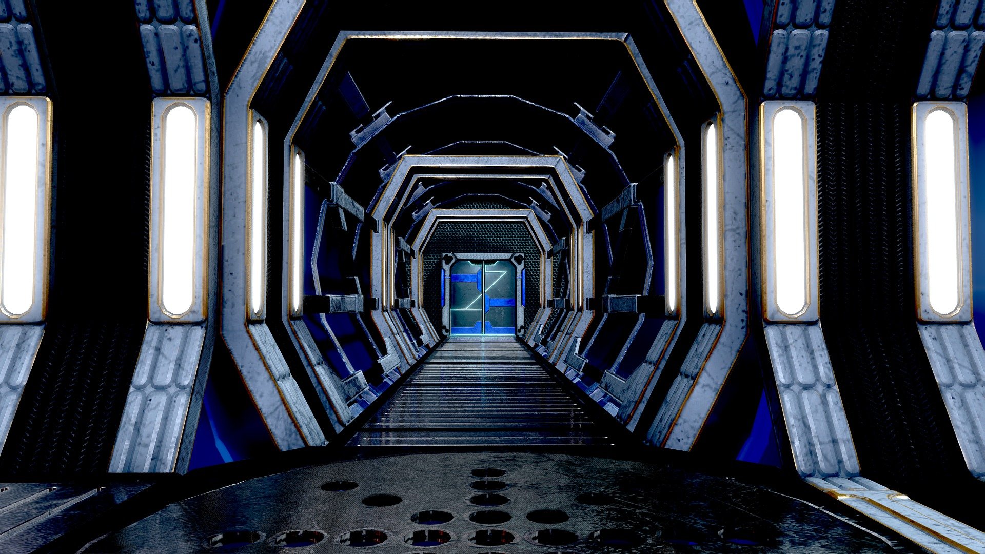 Sci-Fi Tunnel - 3D model by hip184184 [48561d6] - Sketchfab