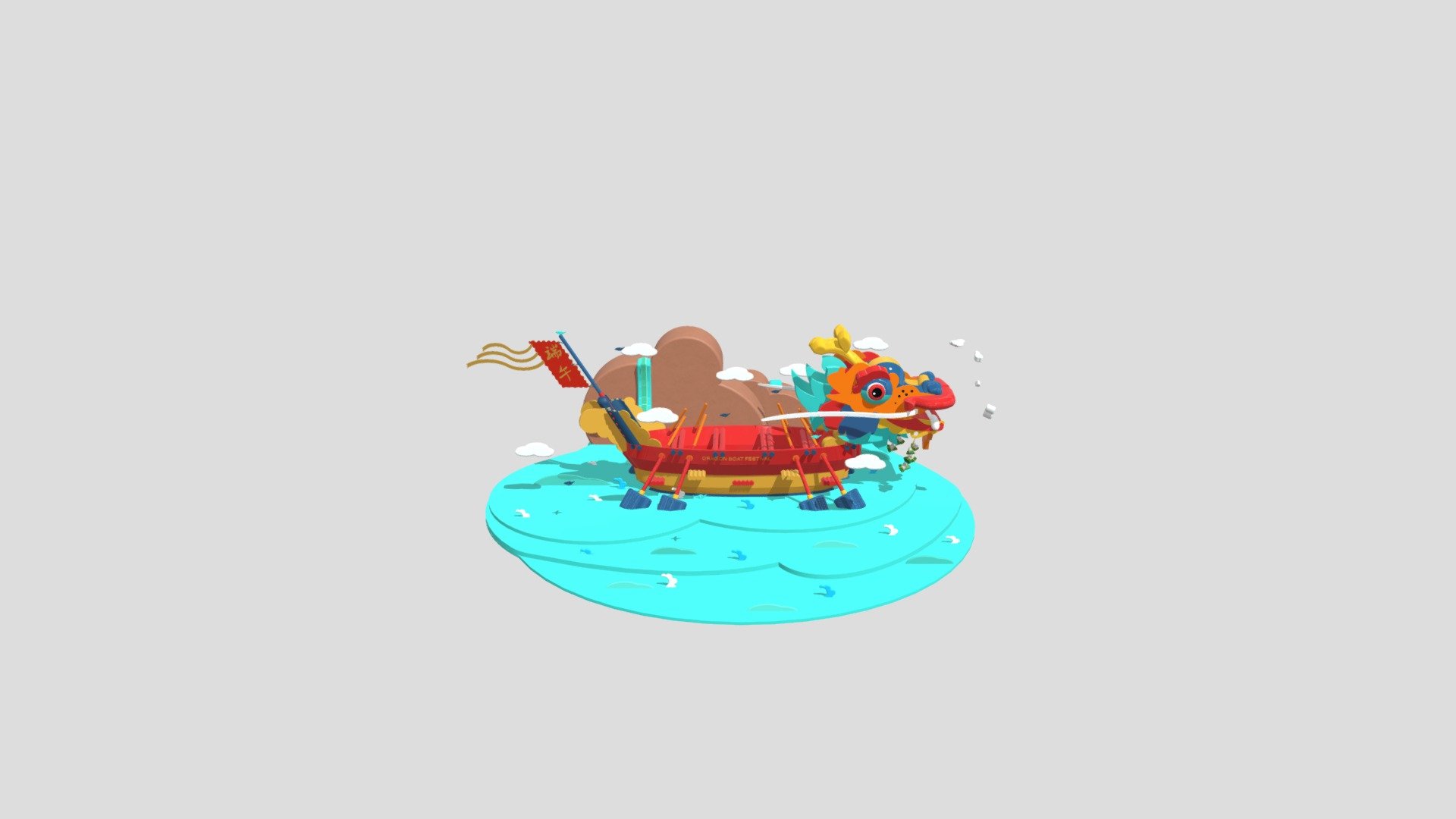 Dragon Boat Asset Complete Pack - 3D model by Rubysunshine [485670e ...