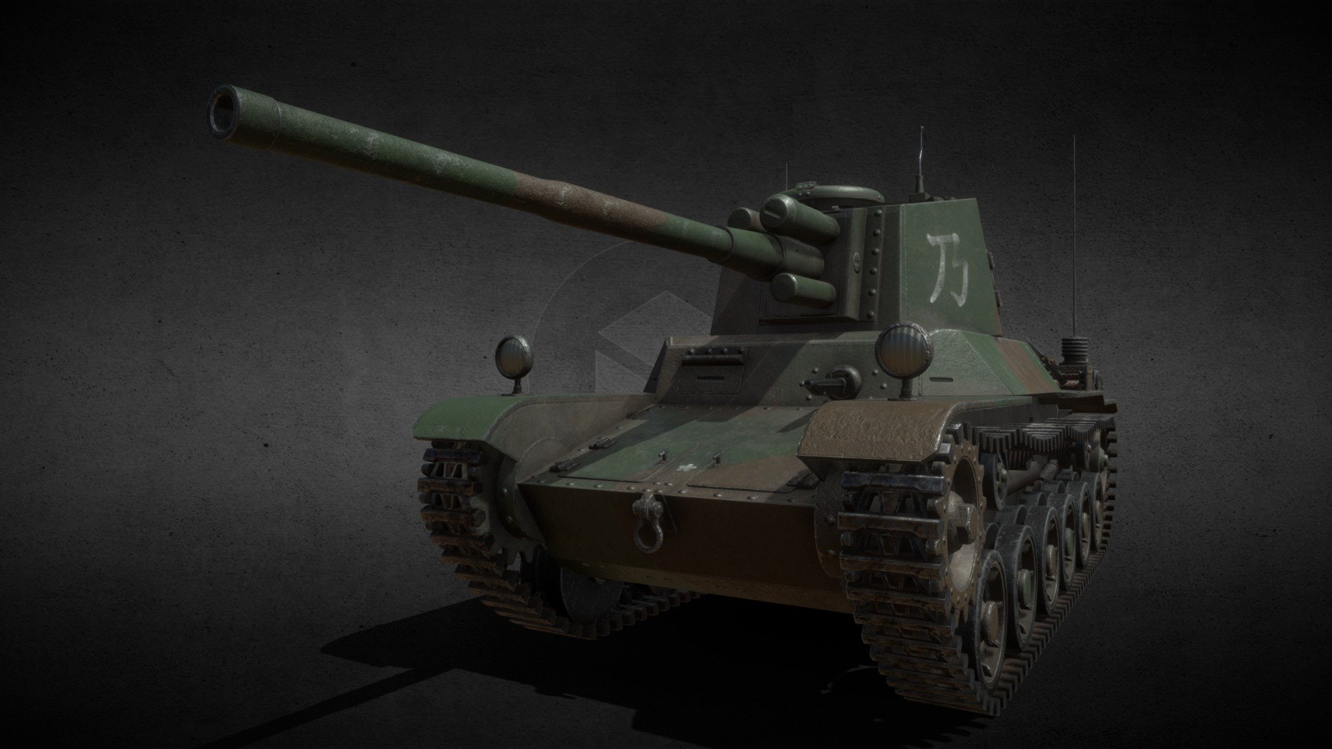 Type 3 Chi-Nu II (IJA Medium Tank) - Buy Royalty Free 3D model by ...